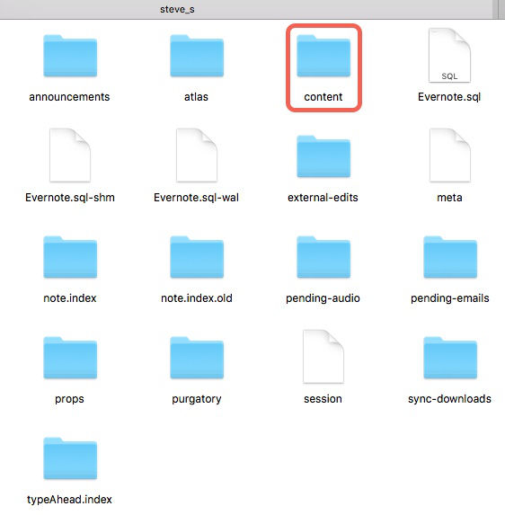 Location of the folder on my hard drive that contains all of my notes ...